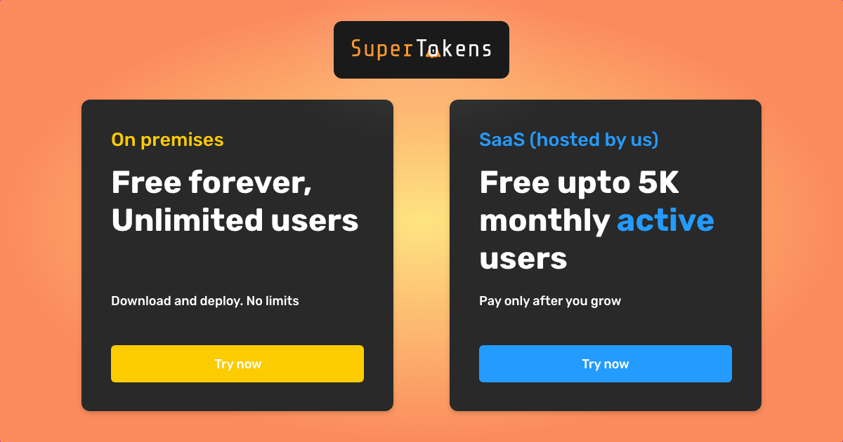 Pricing & Features for SuperTokens