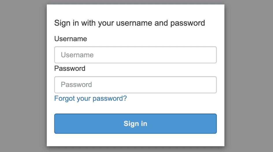 What do pre-built authentication UIs look like
